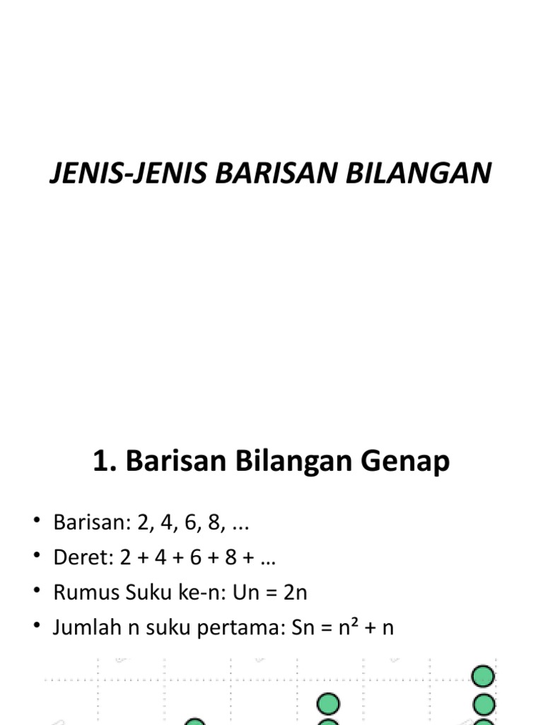 Jenis-Jenis Barisan Bilangan | PDF