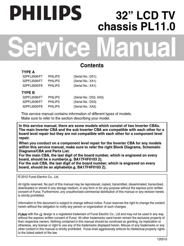 Philips 32pfl3506 32pfl3000 f7 f8 Chassis pl11.0 | PDF | Electrical ...
