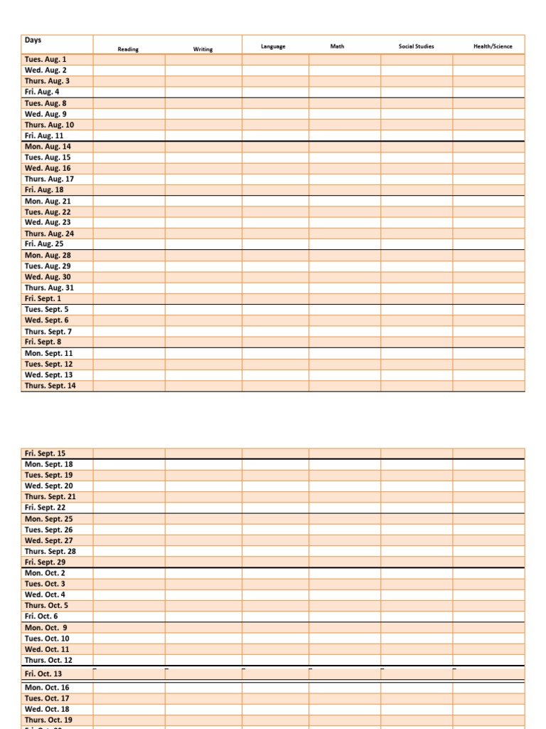 Day by Day Year Plans Long Range Plans 20172018 | PDF | Foreign ...