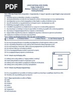 1st Quarter Exam ESP 7 | PDF