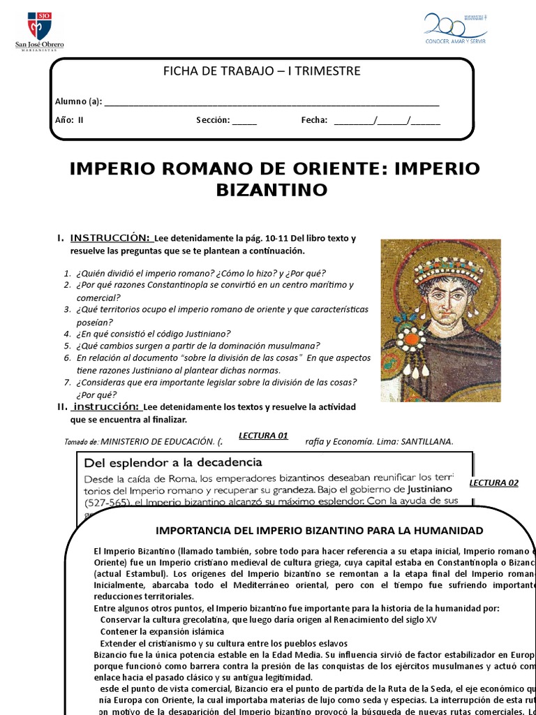 Imperio Bizantino Practica | imperio Bizantino | imperio Romano