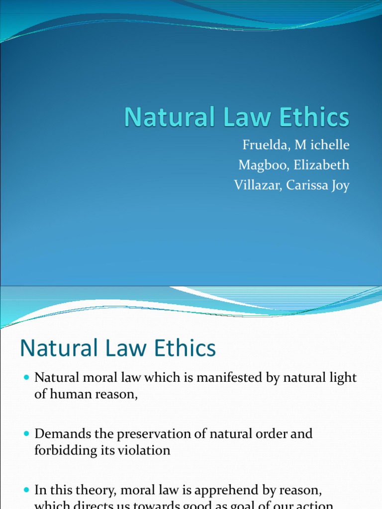 Natural Law Ethics | PDF