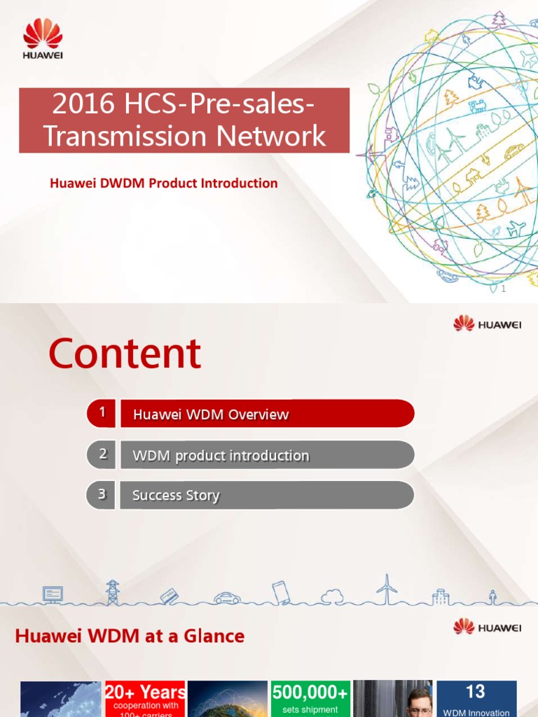 1-3 Huawei DWDM Product Introduction | PDF | Wavelength Division ...