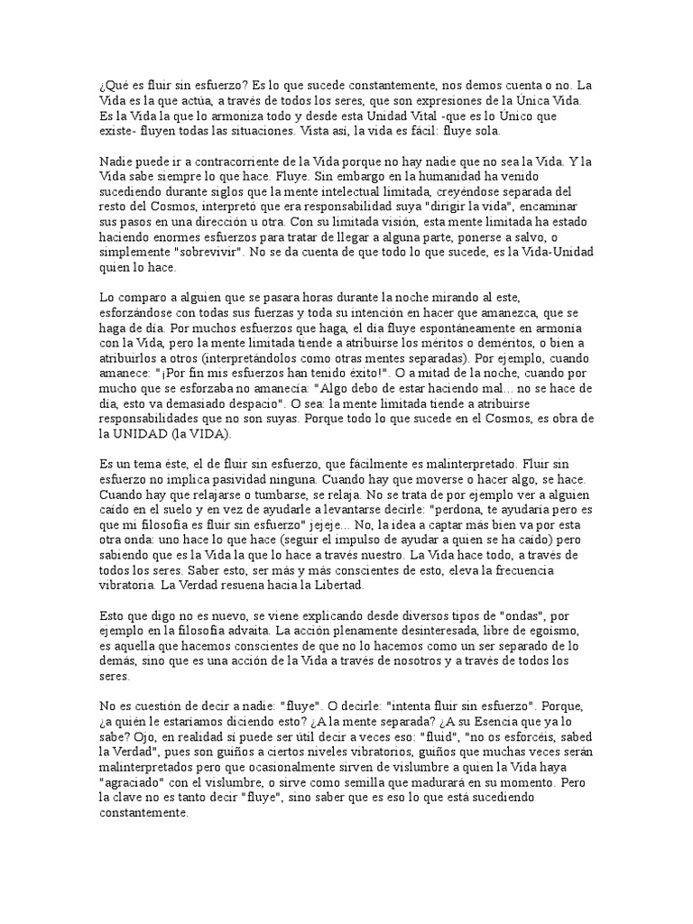 Qué Es Fluir Sin Esfuerzo | PDF | Psicólogo | Verdad