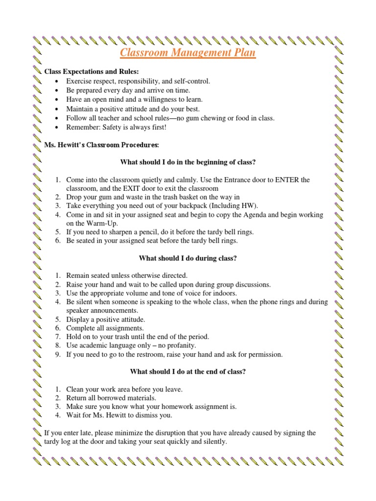 6th Grade Classroom Guidelines | PDF | Homework | Schools