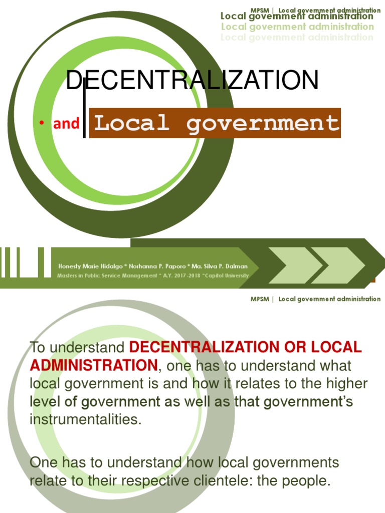 Decentralization 2 | PDF | Local Government | Decentralization