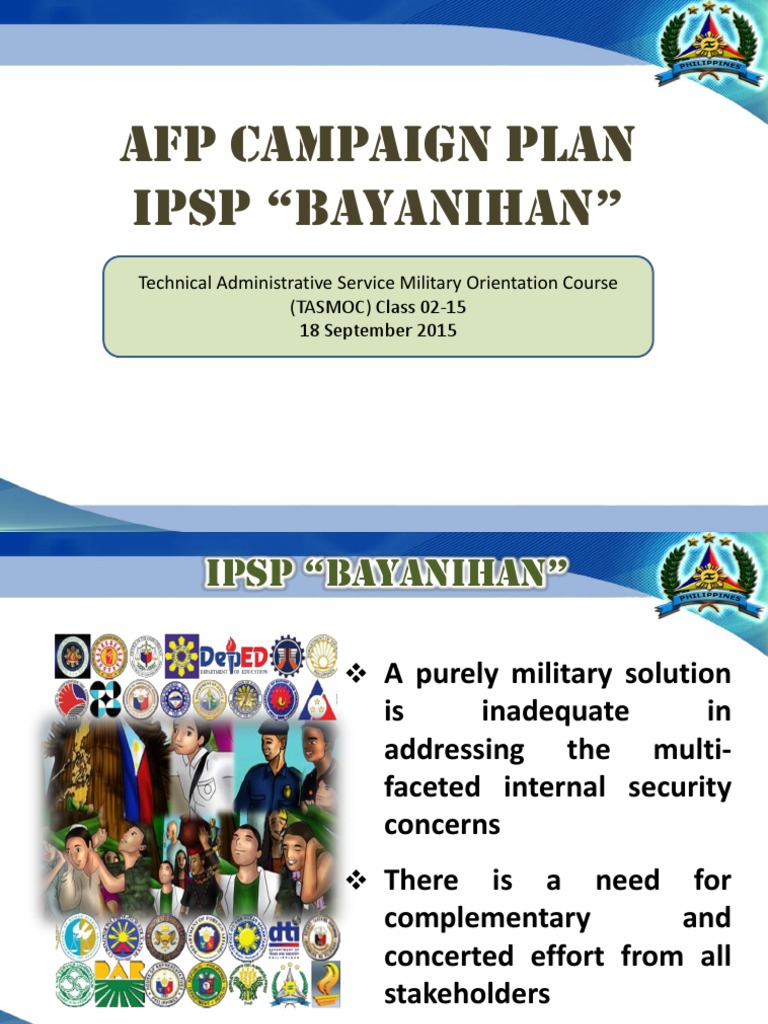 IPSP Bayanihan Info Brief | PDF | International Humanitarian Law | Peace
