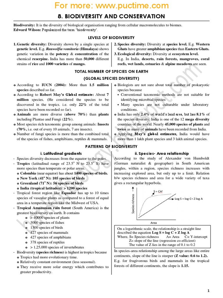 Biodiversity | PDF | Biodiversity | Conservation Biology