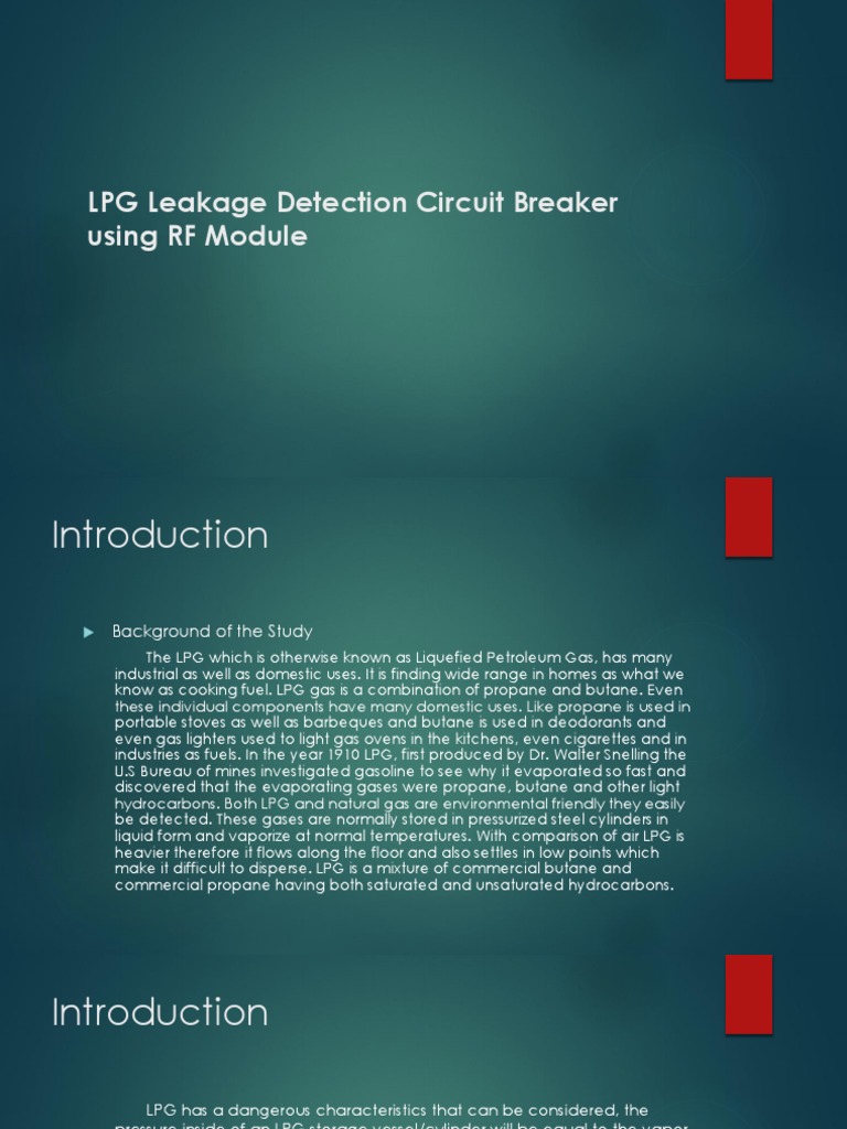LPG Leakage Detection Circuit Breaker Using RF Module | PDF | Liquefied ...
