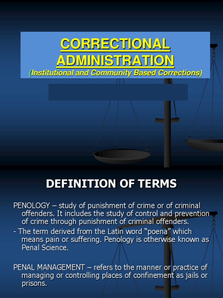 Institution Based Correction | Prison | Punishments
