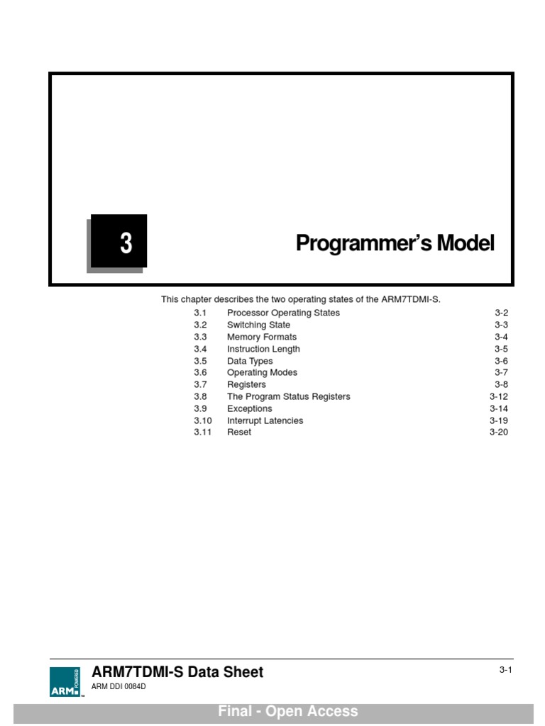 Arm7tdmi S | PDF | Arm Architecture | Digital Technology