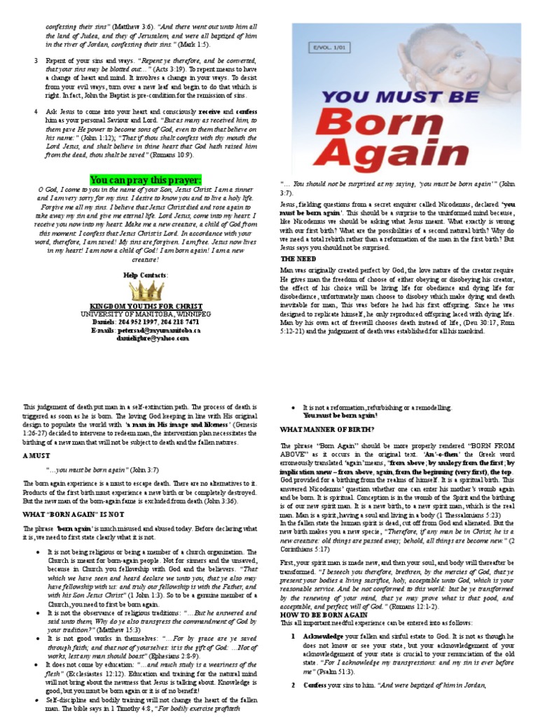 You Must Be Born Again Final 4 | PDF | Born Again | Sin