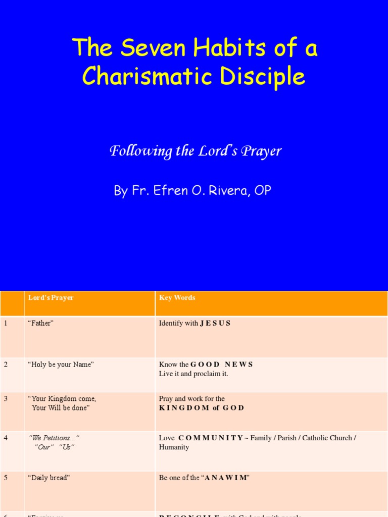 The Seven Habits of A Charismatic Disciple: Following The Lord's Prayer ...
