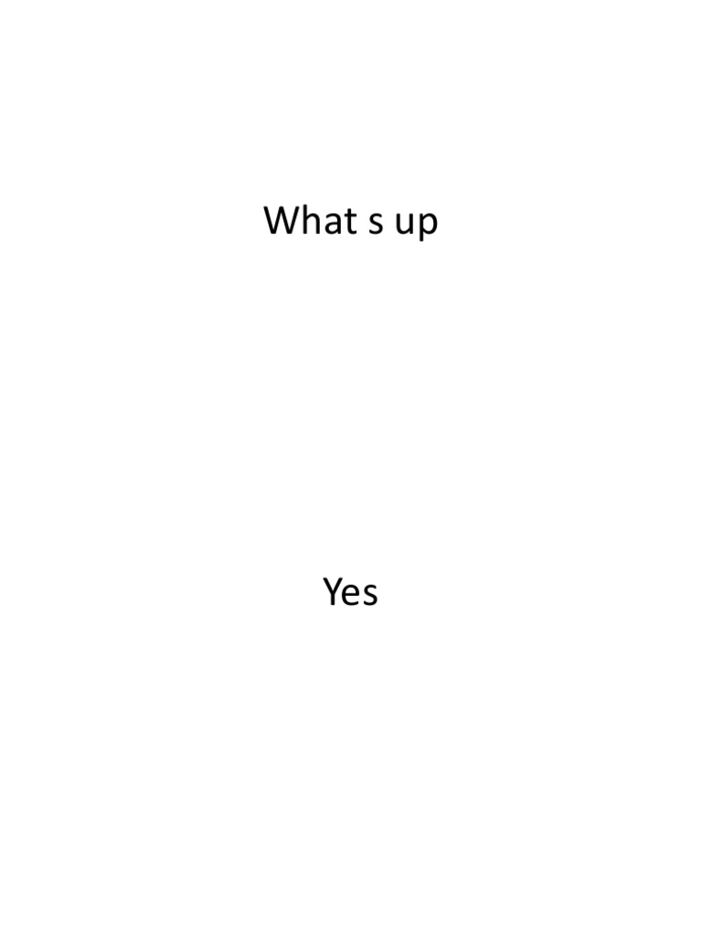What S Up | PDF