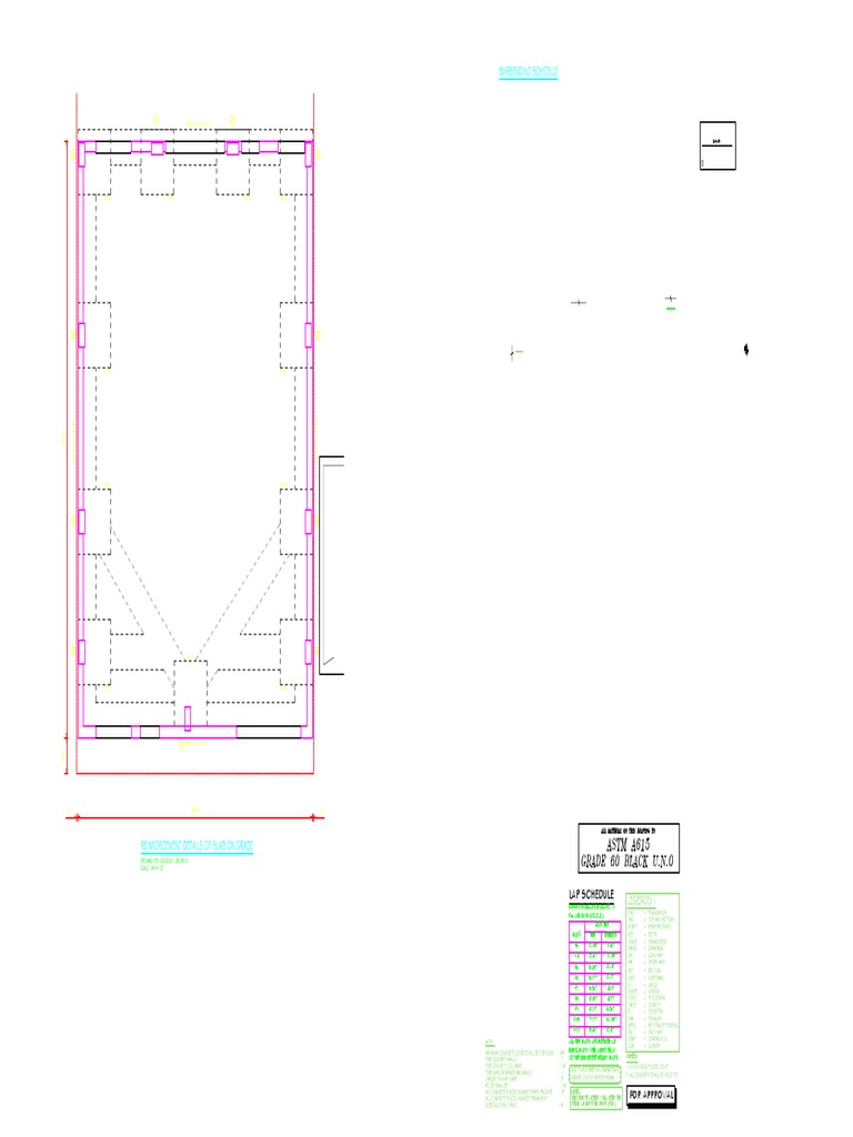 Concrete Bar Lengths and Lap Schedule | PDF