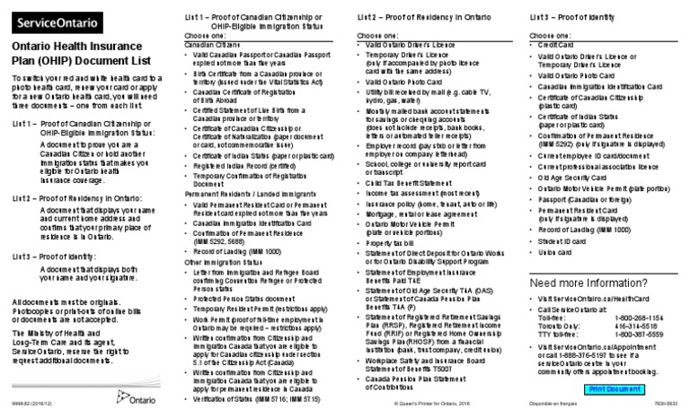 Ohip Document | PDF | Identity Document | Government And Personhood