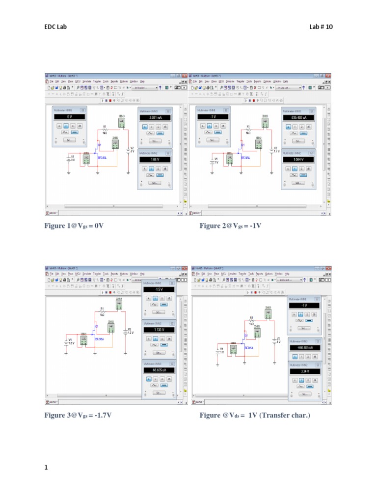 Edc Lab Lab # 10: Figure 1@V 0V Figure 2@V - 1V | PDF