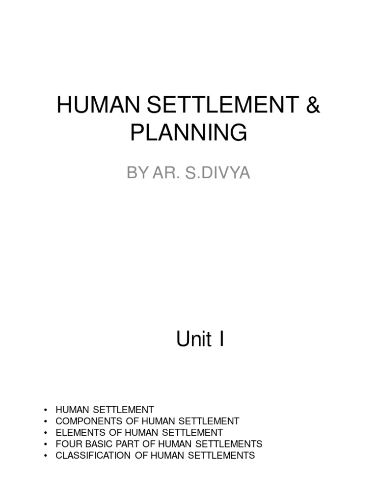 Human Settlement Notes | PDF | Metropolitan Area | Urban Area