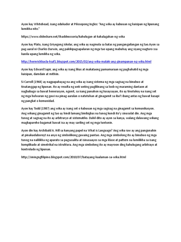 Ayon Kay Whitehead | PDF