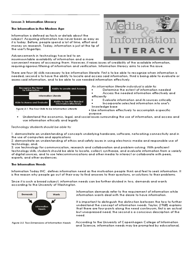 Information Literacy Skills Guide | PDF | Information Literacy ...