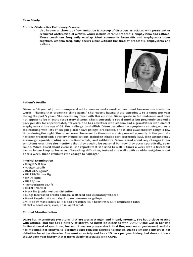 COPD Case Presentation | PDF | Chronic Obstructive Pulmonary Disease ...