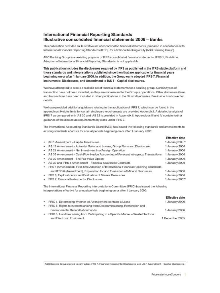 Ifs Banks 2006 | PDF | International Financial Reporting Standards ...
