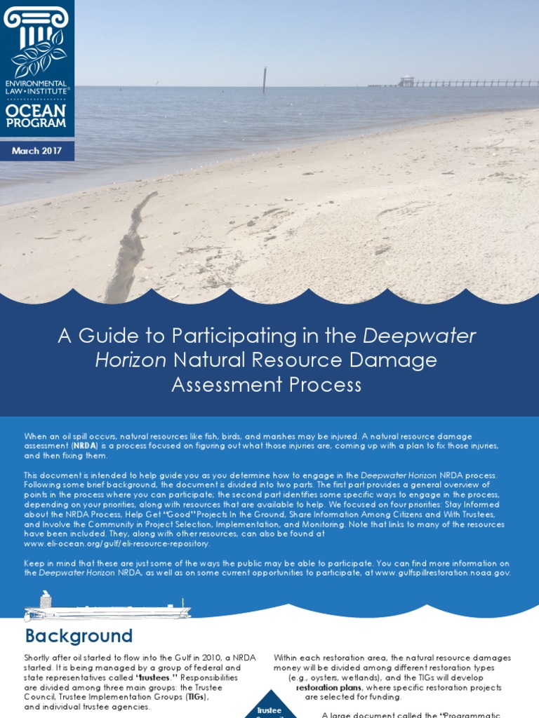 A Guide To Participating in The Deepwater Horizon Natural Resource ...