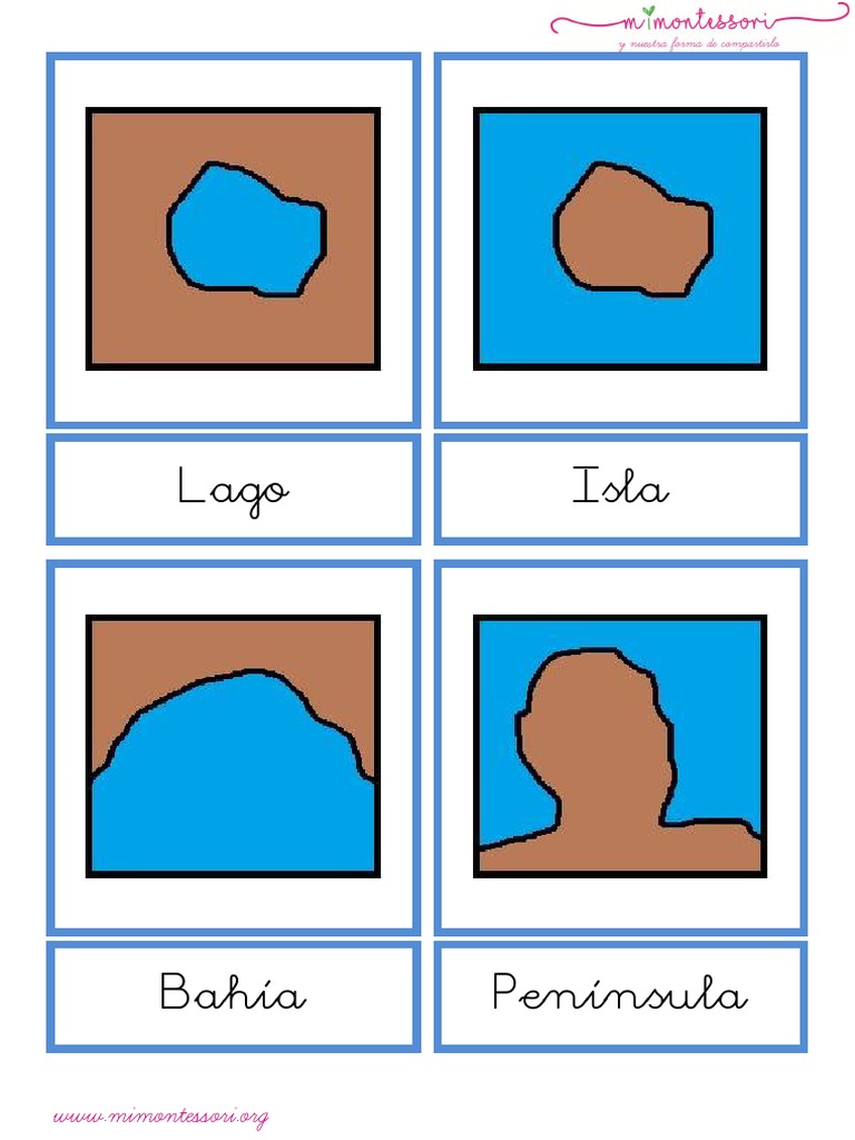 Accidentes geográficos Montessori