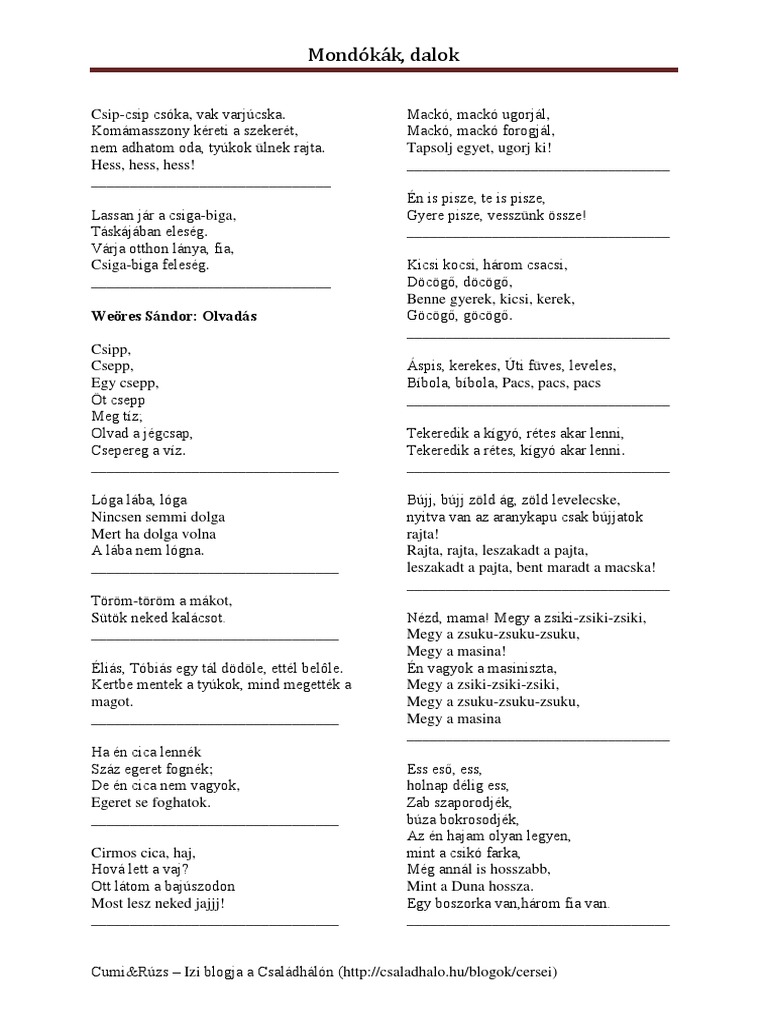 Letoltheto Mondoka Gyujtemeny PDF | PDF