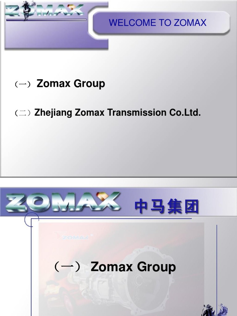 Zomax Transmission Overview and Products | PDF | Vehicle Technology ...