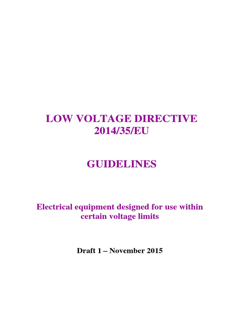 LVD Guidelines | Download Free PDF | European Union | European Commission