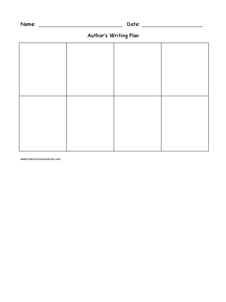 Author's Writing Plan Template | PDF | Career & Growth | Social Science