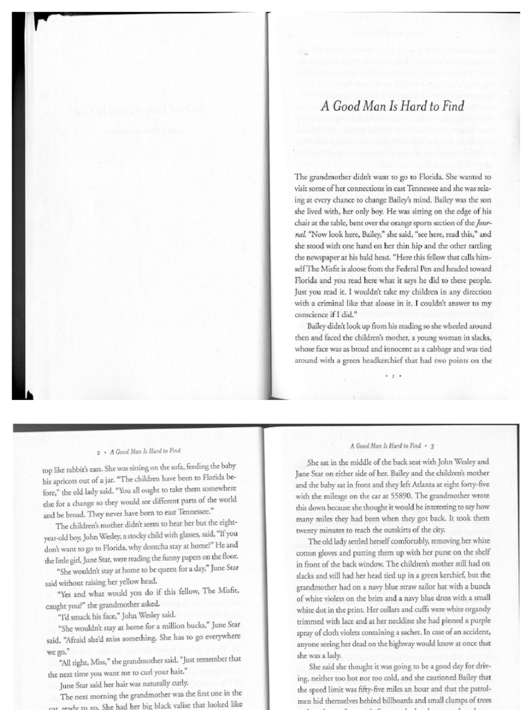 A Good Man Is Hard To Find PDF | PDF