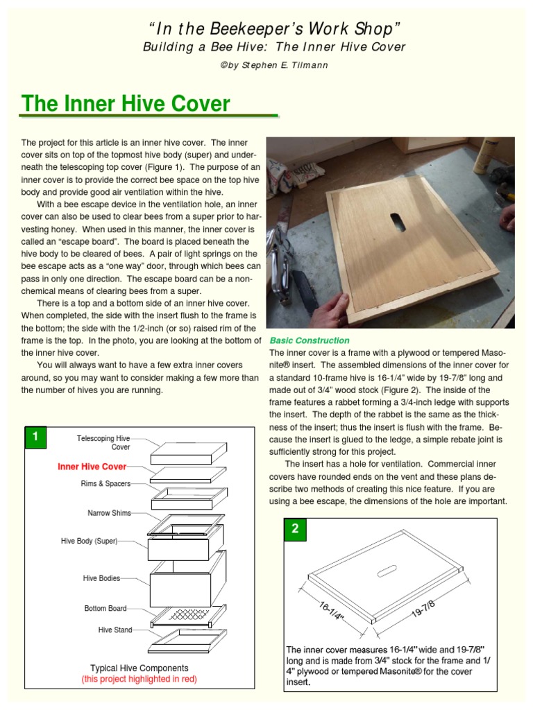 Inner Cover Plans PDF | PDF | Beehive | Beekeeper