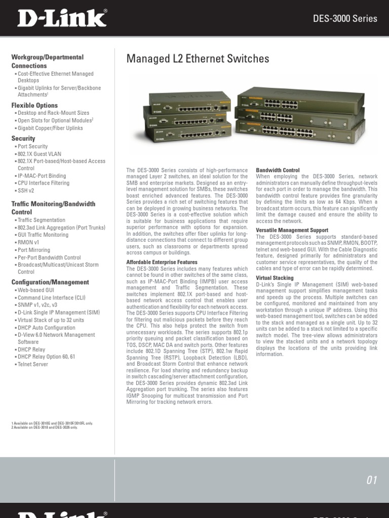 Des 3010G | PDF | Network Switch | Ip Address