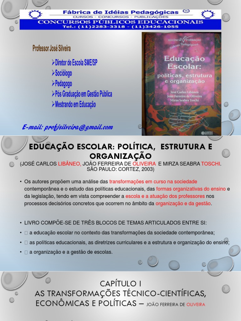 LIBANEO Estrutura Da Escola | PDF | Pedagogia | Brasil