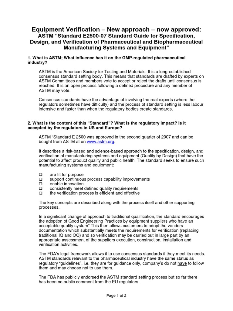 Astm Guide | PDF | Verification And Validation | Industries