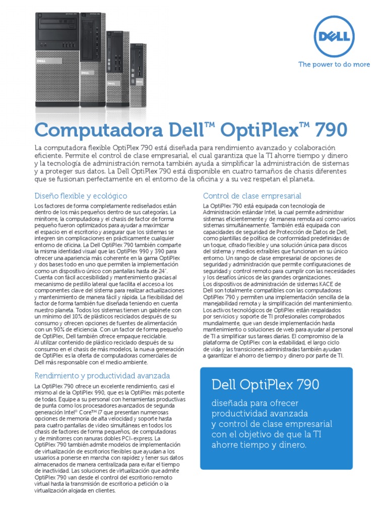 Desktop Optiplex 790 | PDF | Dell | Sistema operativo