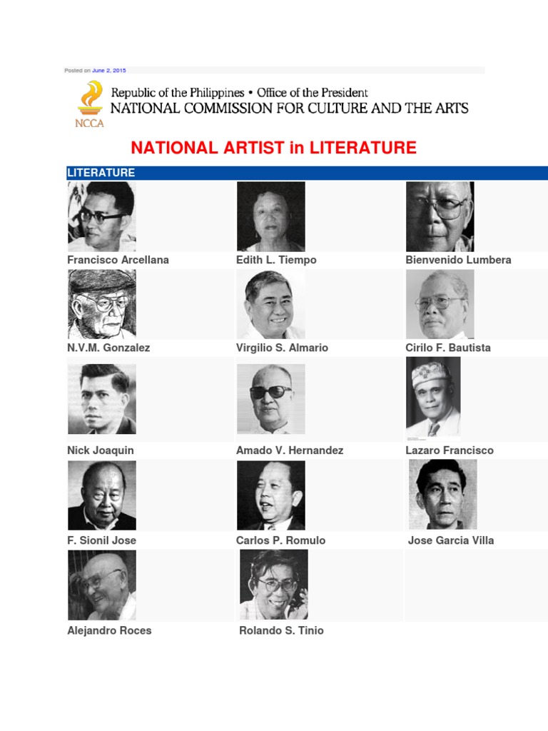 National Artists | PDF | Philippines | Poetry