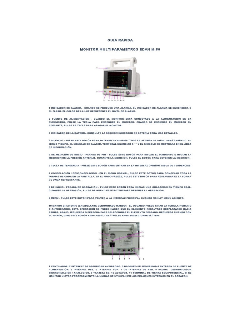 Guia Rapida Edan m50 | PDF