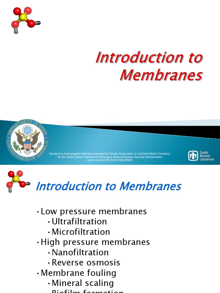 Introduction To Membranes | PDF | Membrane | Membrane Technology