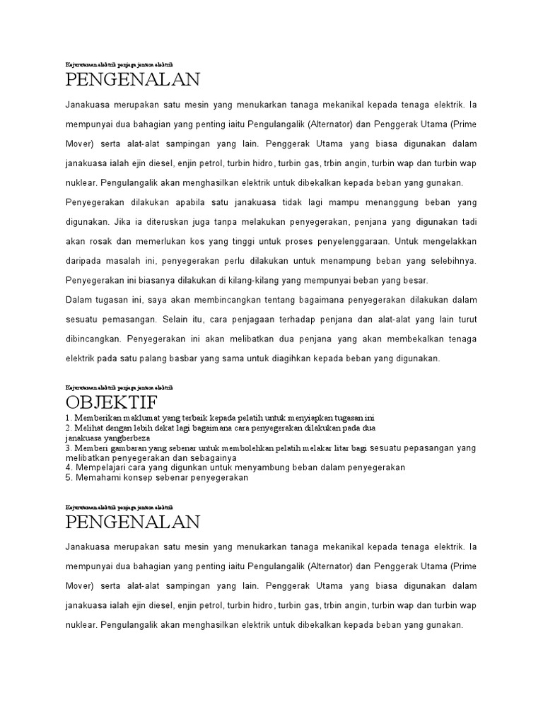 Kejuruteraan Elektrik Penjaga Jentera Elektrik | PDF
