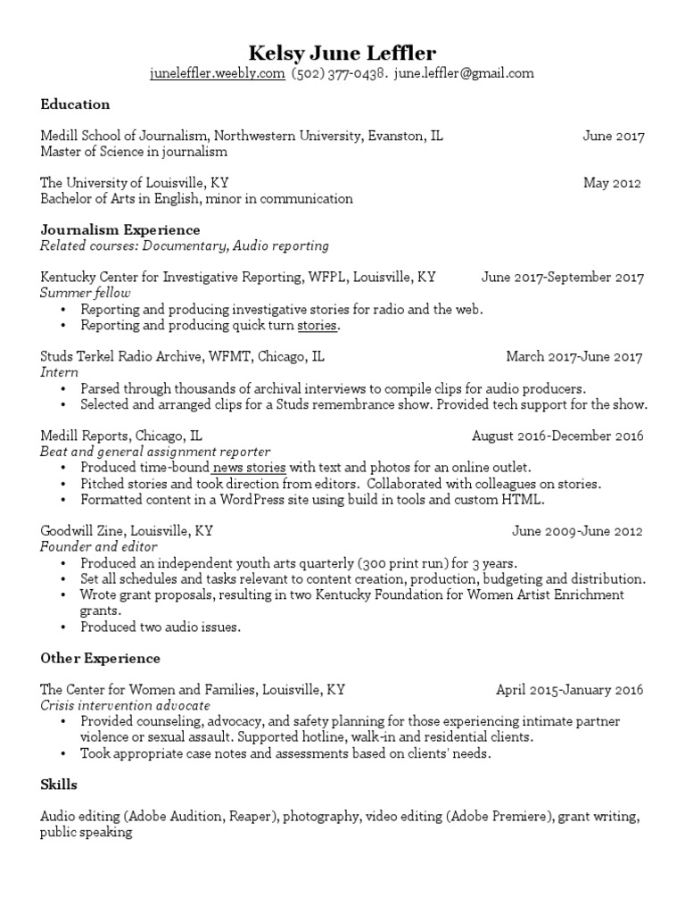 Kelsy June Leffler-Resume | PDF
