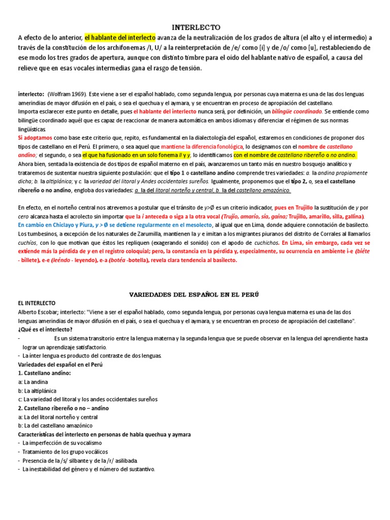 Inter Lec To | PDF | Lengua española | Semiótica