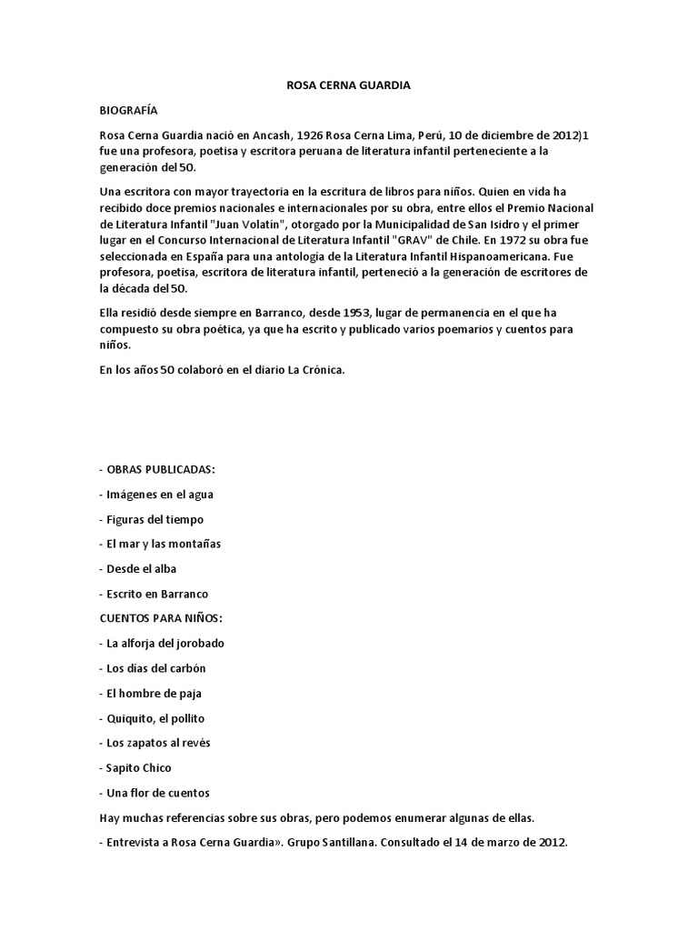 Rosa Cerna Guardia | PDF