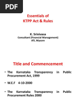 KTPP ACT 2000 and RULES | PDF | Procurement | Guarantee