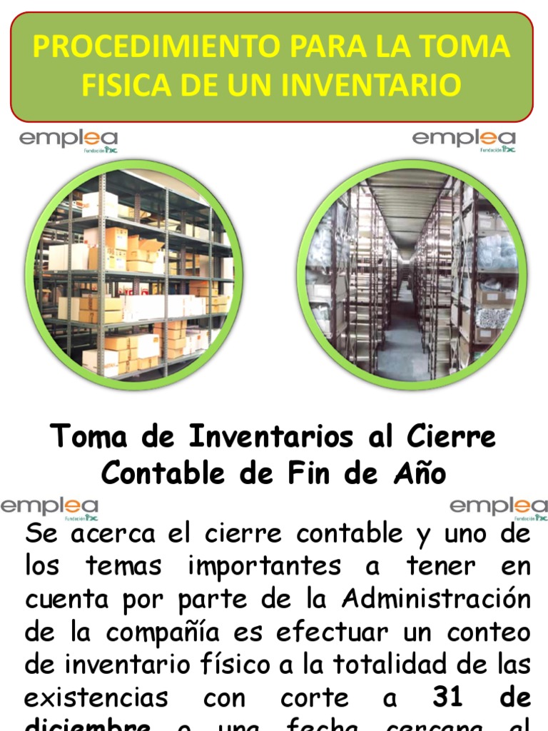 Procedimiento Para La Toma de Un Inventario Fisico | Inventario ...