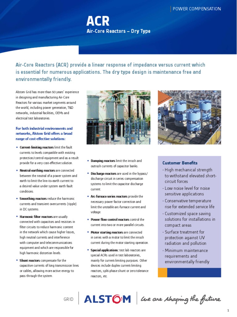 ACR - Air Core Reactors PDF | PDF | Capacitor | Power (Physics)