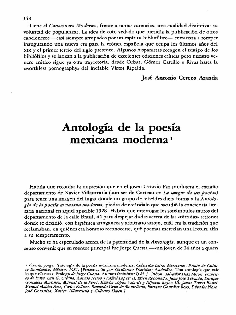Antologia de La Poesia Mexicana Moderna PDF | PDF | México | Poesía Antologia de La Poesia Mexicana Moderna PDF | PDF | México | Poesía