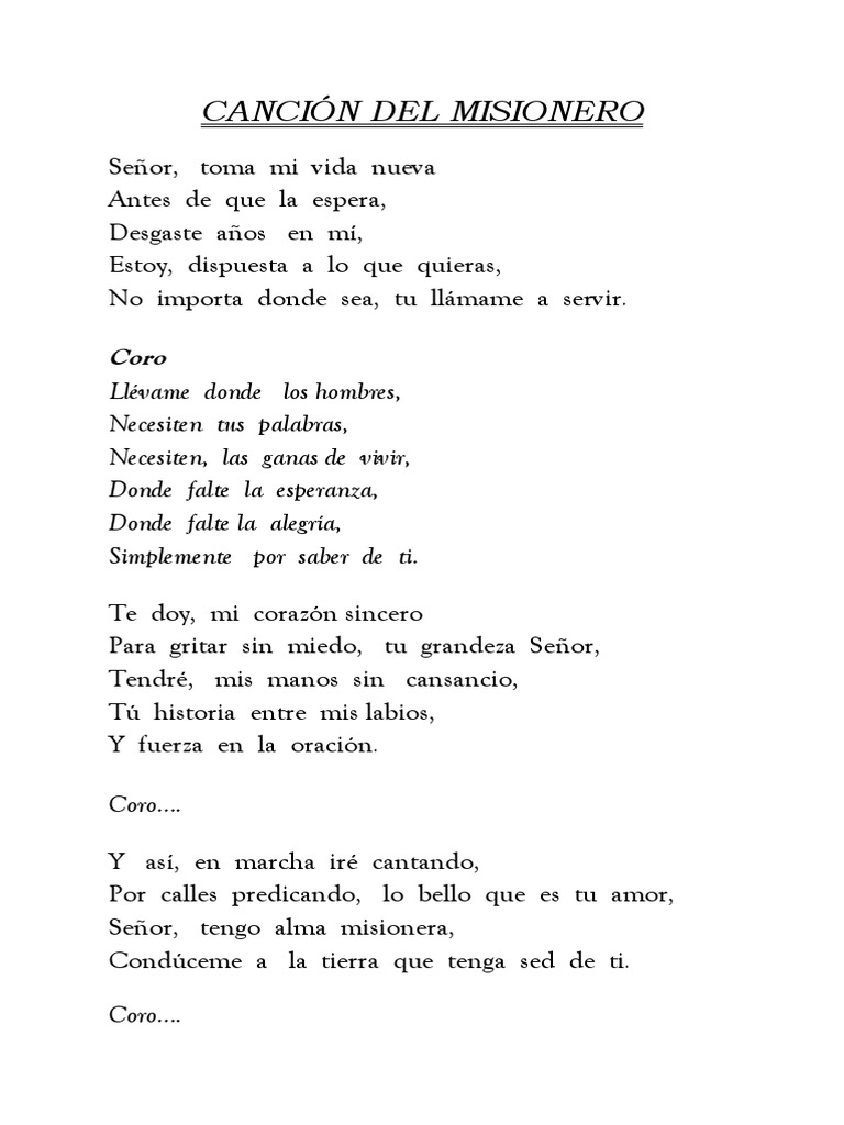 Canción Del Misionero